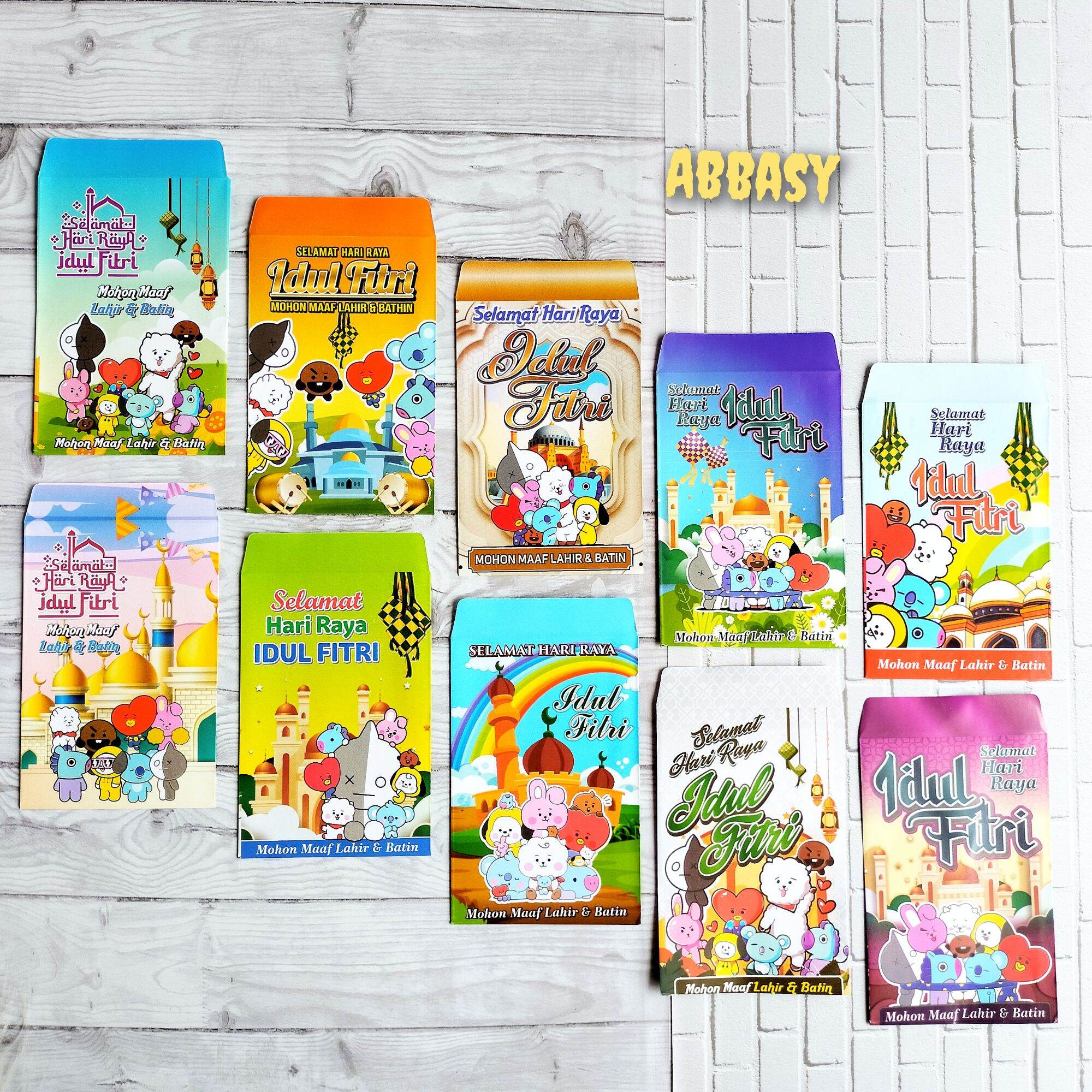 Amplop ampau lebaran Karakter BTS 2 isi 10 lembar 1 gambar | Lazada ...