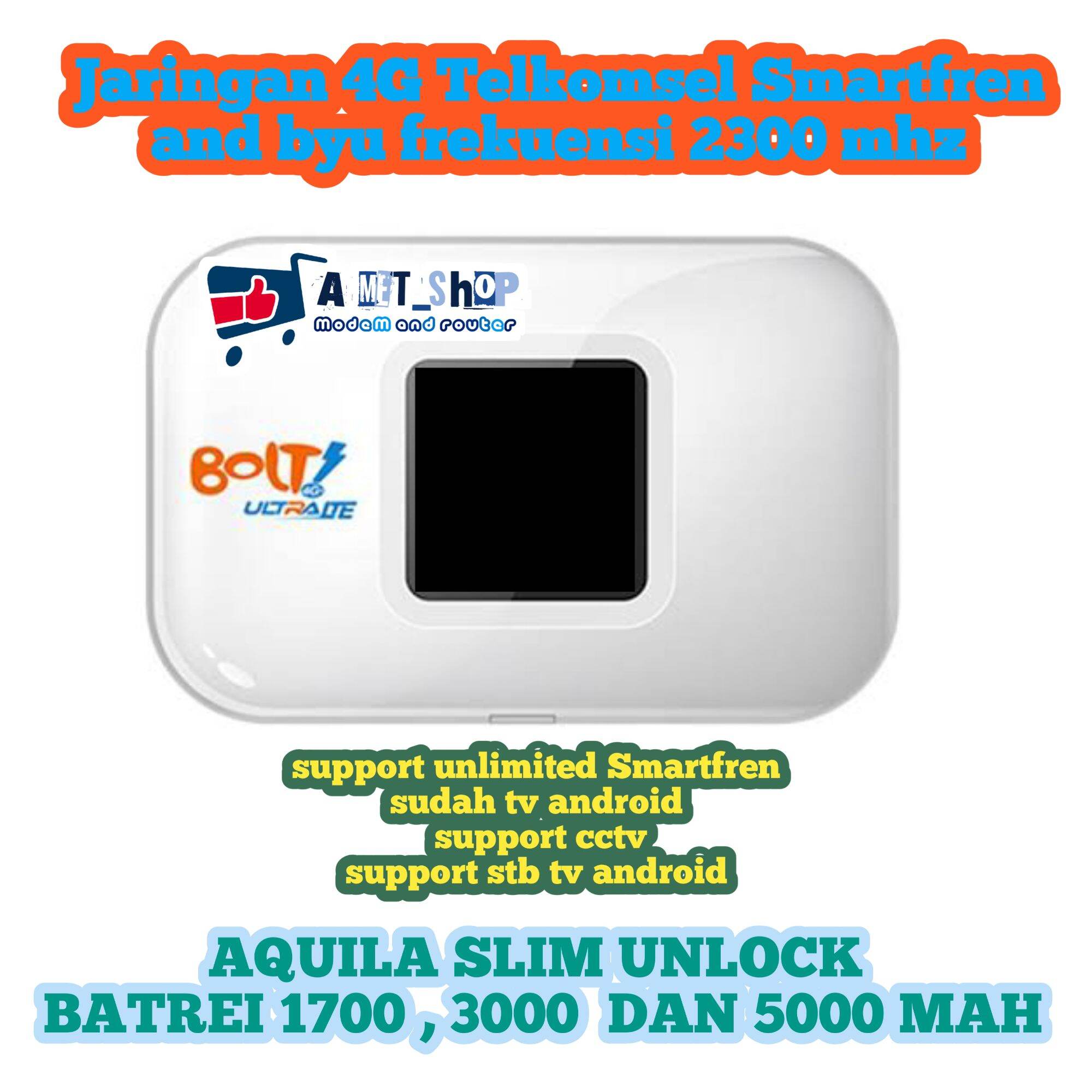MODEM WIFI UNLOCK TELKOMSEL SMARTFREN AND BYU BOLT AQUILA SLIM ( BEKAS ...