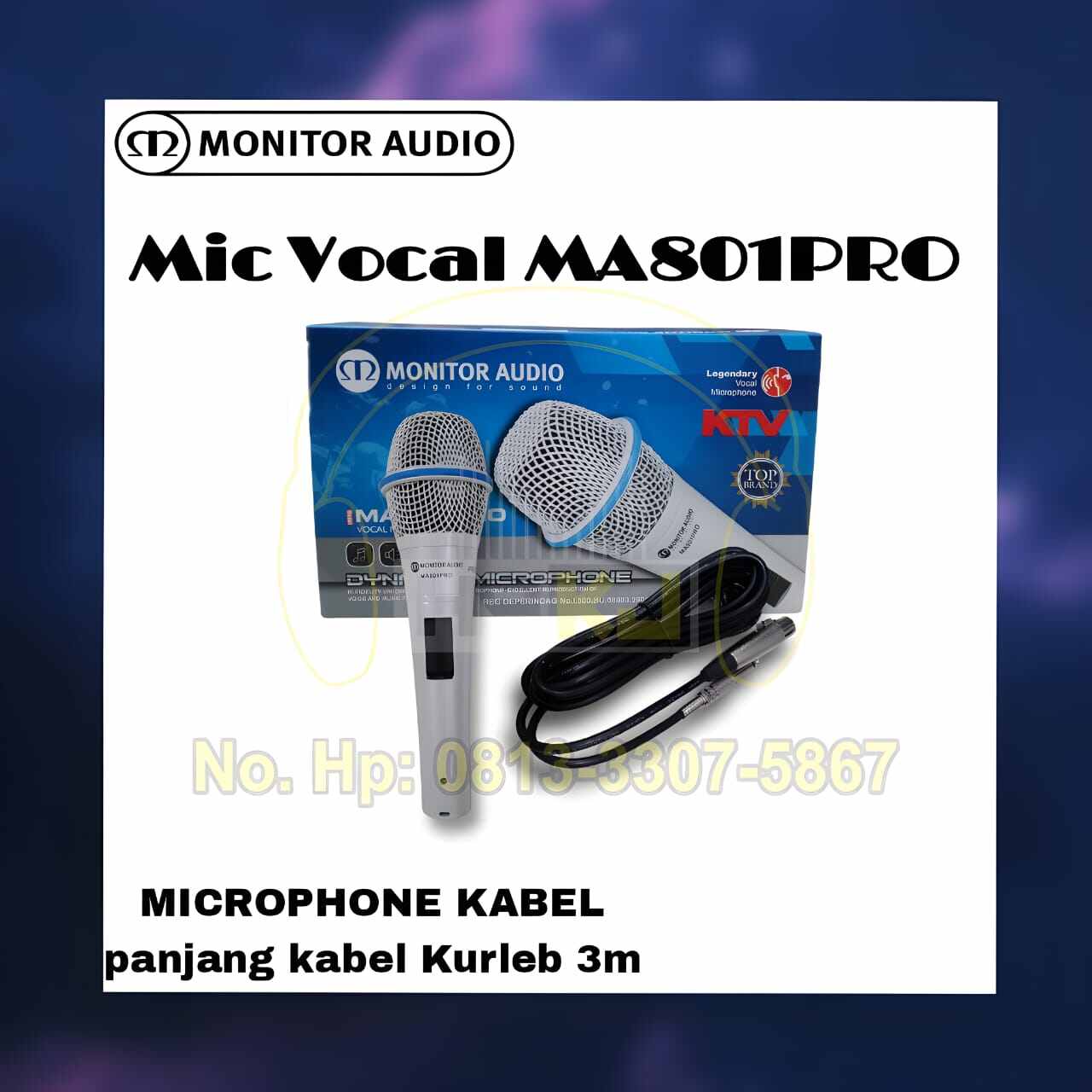 MICROPHONE KABEL MONITOR AUDIO MA801PRO mic kabel merk monitor audio ...
