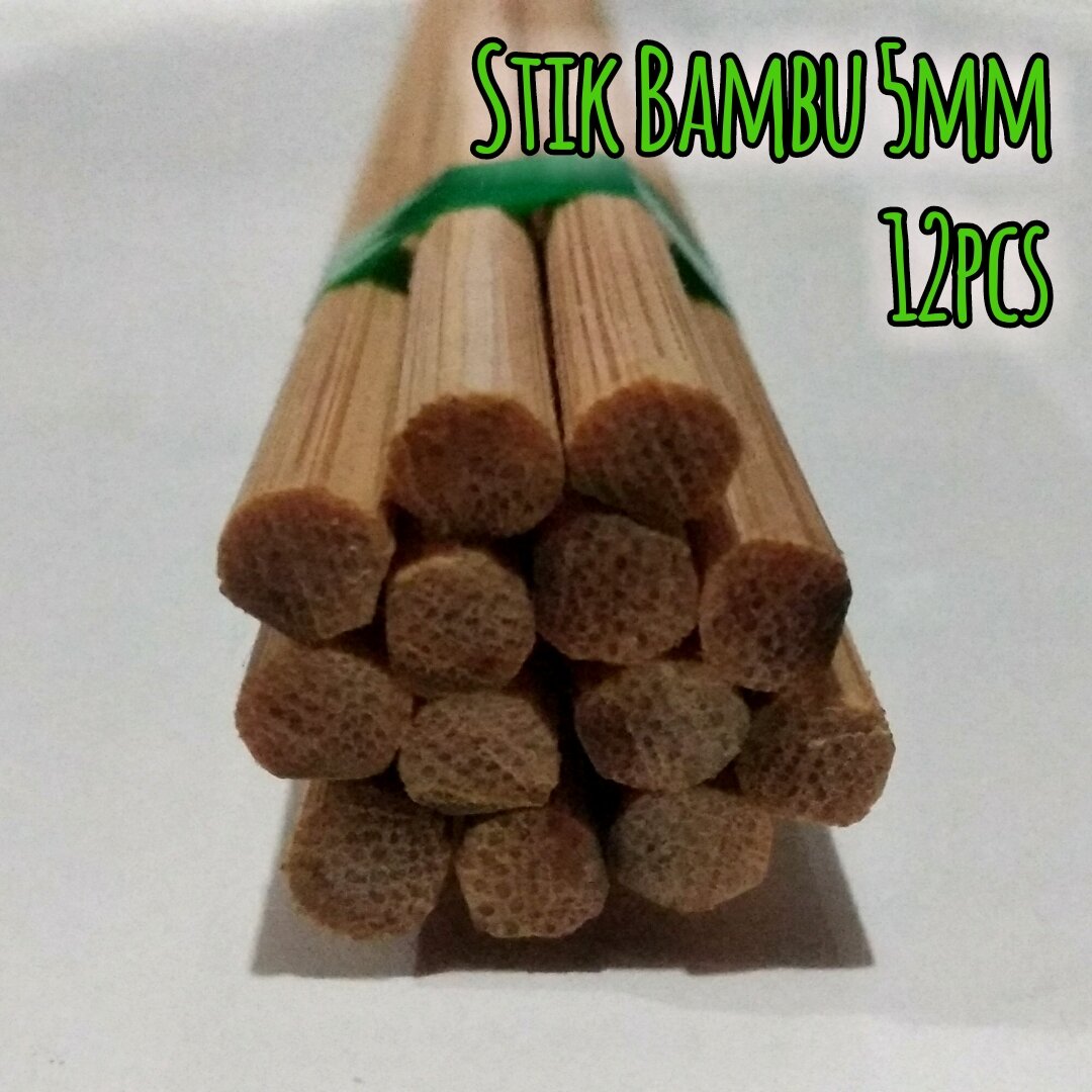 Stik Bambu 60cm 5mm 12pcs | Lazada Indonesia