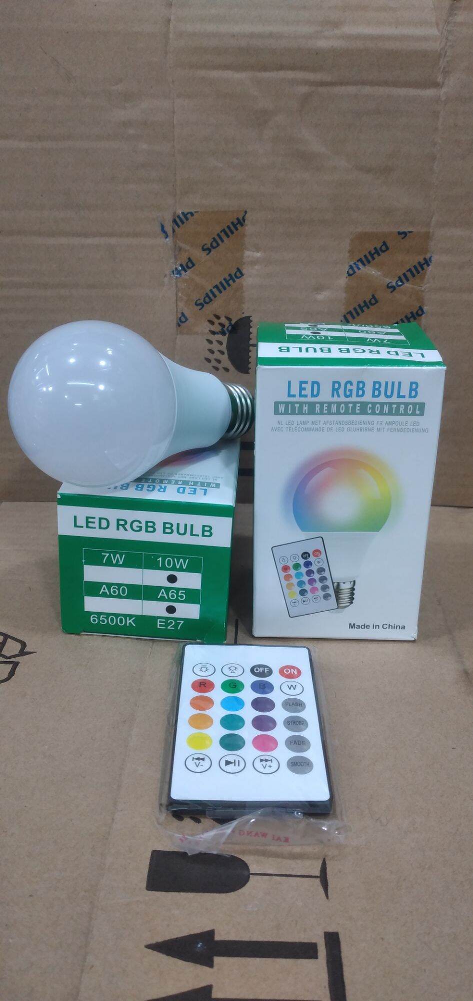 Lampu pintar LED RGB BULB 7 warna 10 watt | Lazada Indonesia