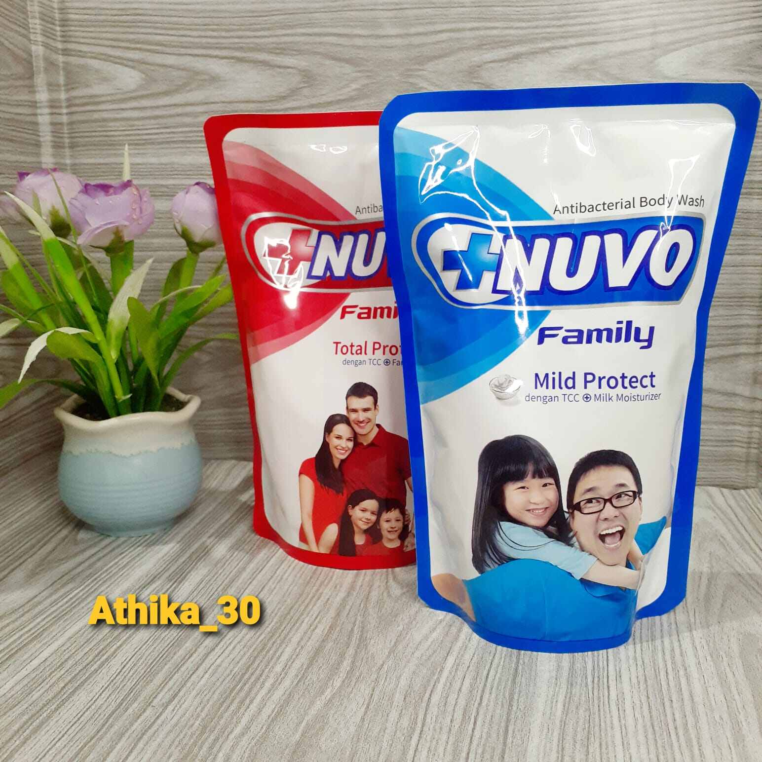 NUVO BODY WASH ANTIBACTERIAL MILK PROTECT SABUN MANDI CAIR POUCH 400ML ...