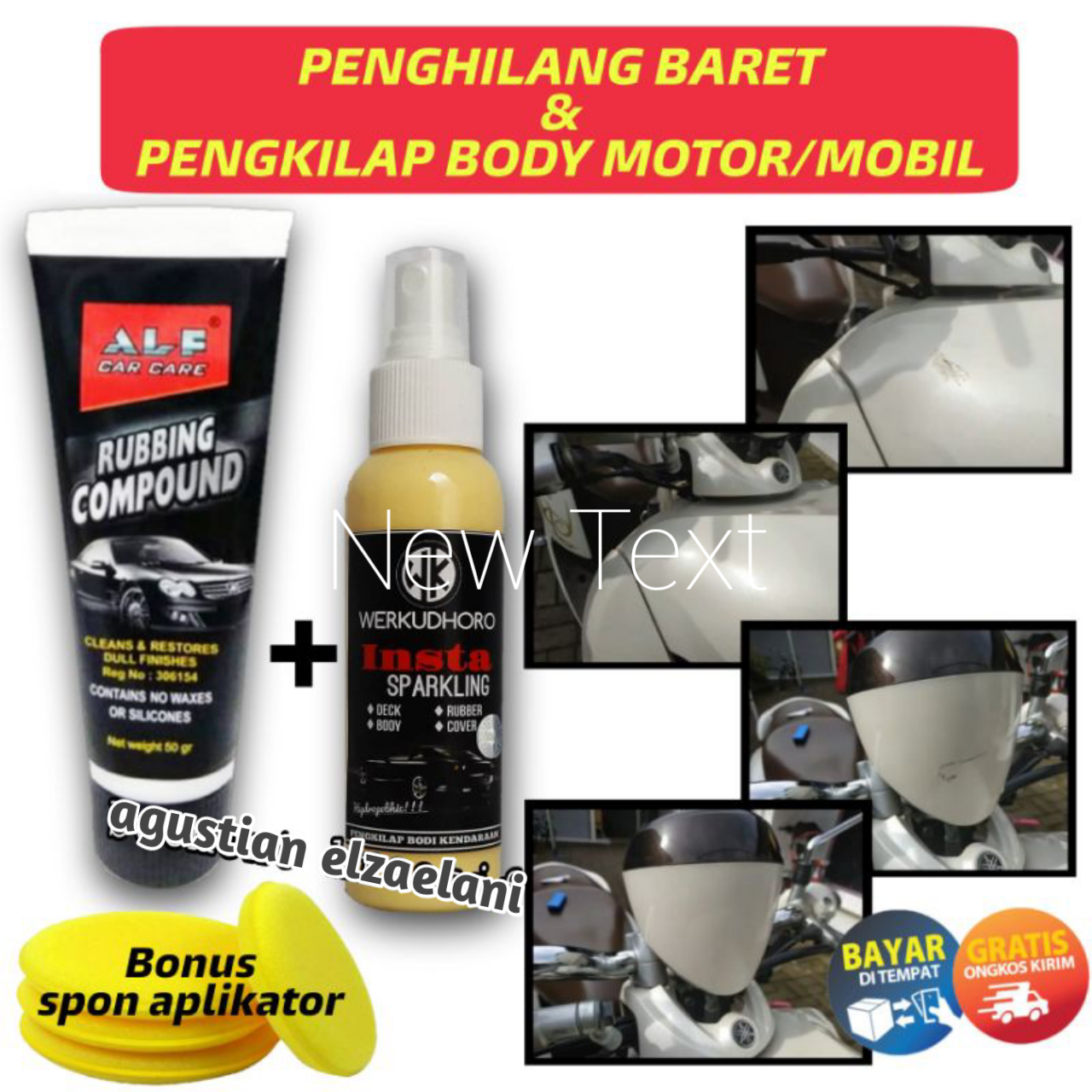 penghilang baret/lecet pada motor/mobil dan pengkilat body motor/mobil ...