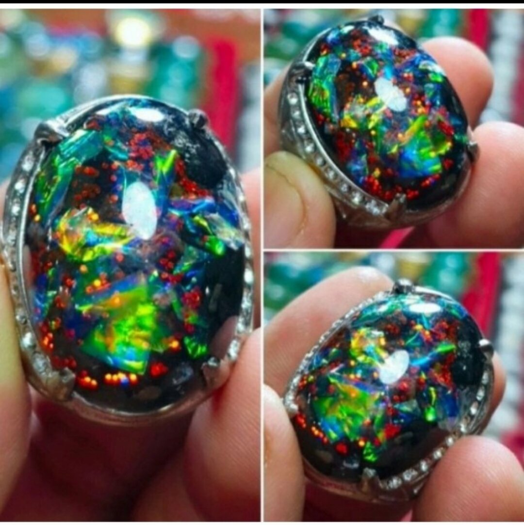 cincin batu black oval kalimaya | Lazada Indonesia