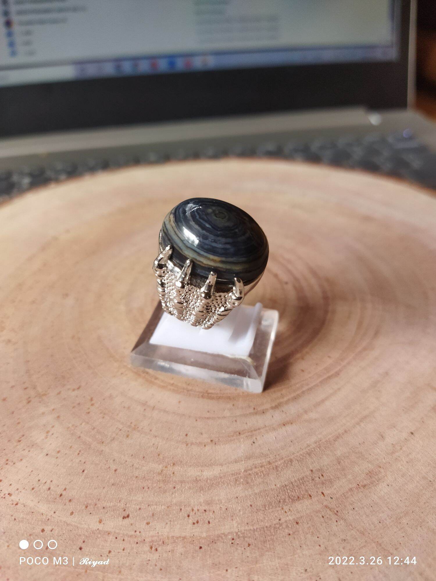 cincin batu akik puser bumi hitam asli natural | Lazada Indonesia