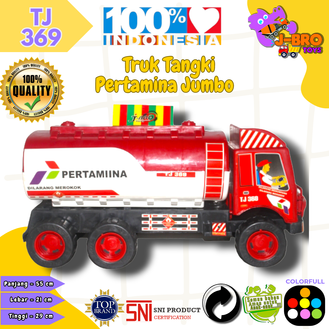Mainan truk Tangki Pertamina Jumbo TJ J-BROtoys | Lazada Indonesia