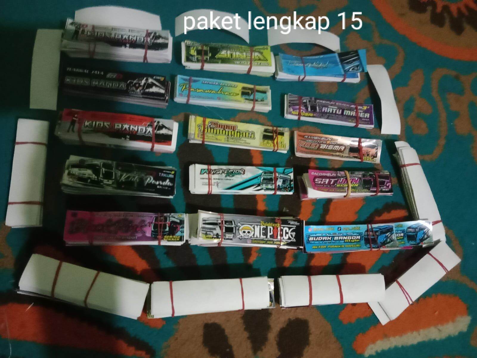 paket lengkap 15 setiker bus Basuri 30.000 asli PO TJ | Lazada Indonesia