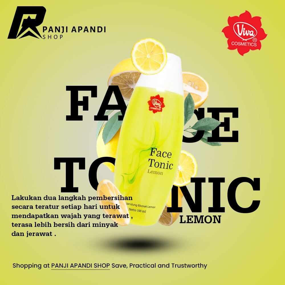 VIVA LEMON TONIC | PEMBERSIH MAKE UP | FACE TONER | PANJI APANDI SHOP ...
