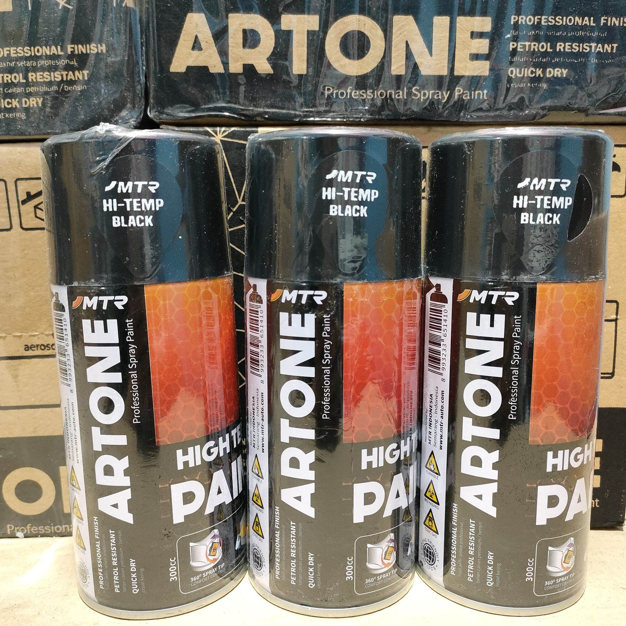 Pilok Pilox Cat Semprot MTR ARTONE Hi Temp Black Anti Panas Tahan Panas ...