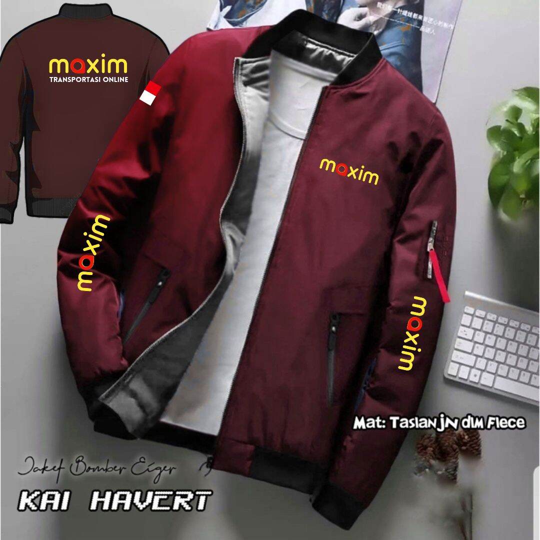 JAKET DRIVER MAXIM BOMBER COWOK PRIA DEWASA KEREN VIRAL 2022 | Lazada ...
