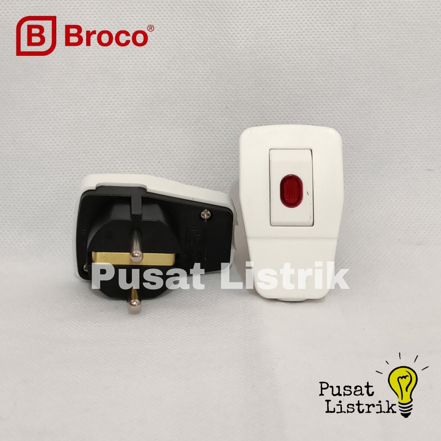 Steker Arde + Switch Broco Colokan Bulat On/Off Broco | Lazada Indonesia