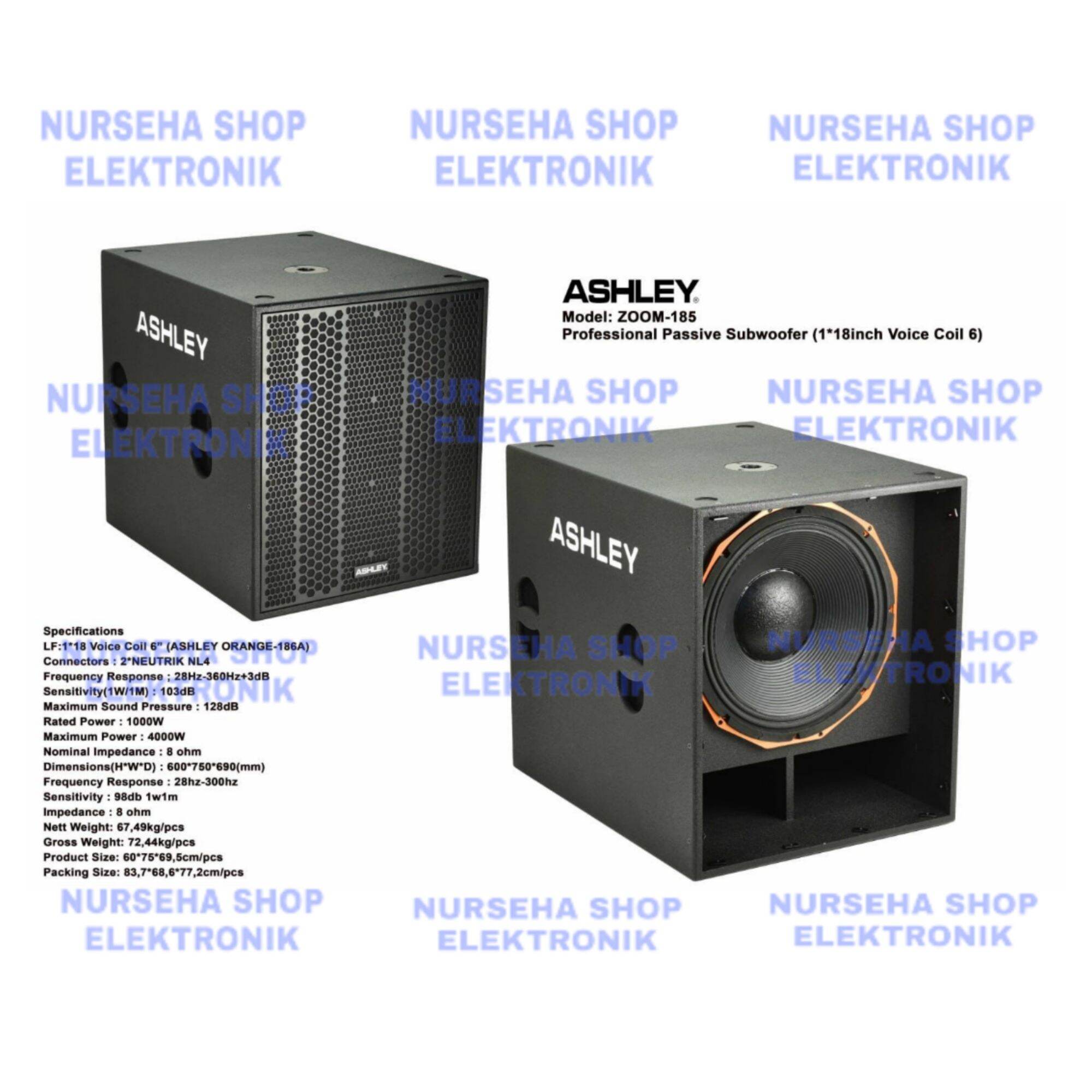 Subwoofer Pasif 18 inch Ashley zoom 185 voice coil 6 inch original garansi resmi | Lazada Indonesia