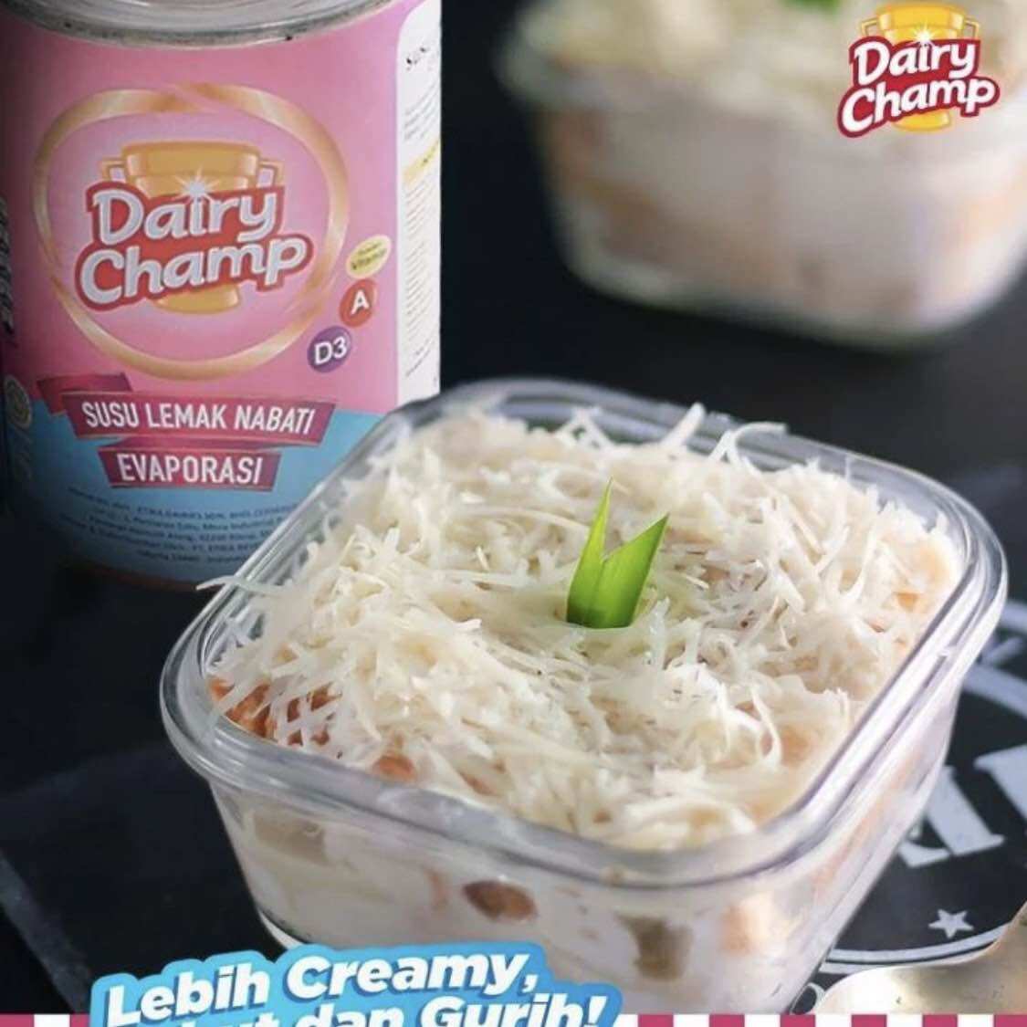 Susu evaporasi dairy champ 390 gram / evaporated milk dairychamp ...