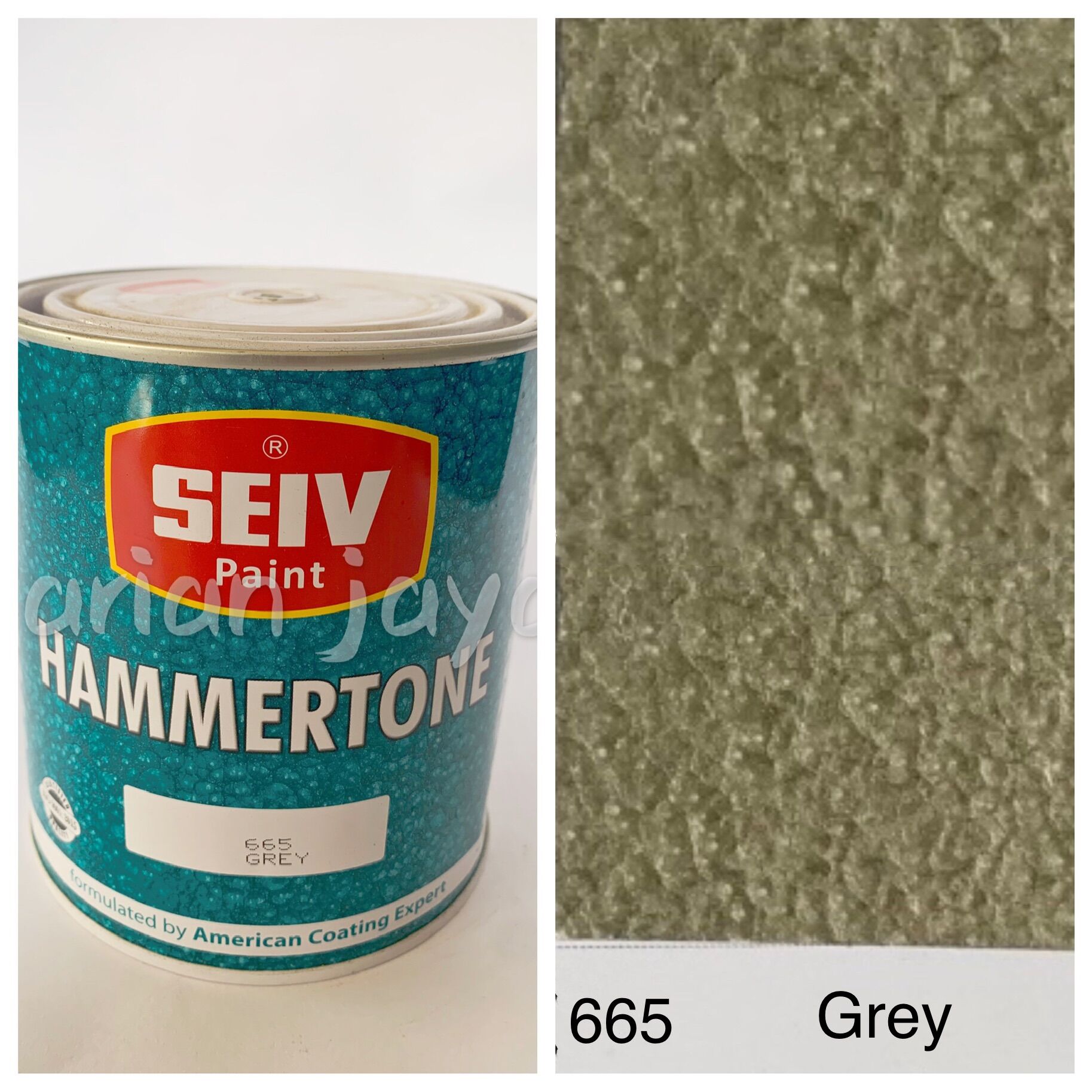 Cat Besi dan kayu Seiv Hammertone tahan panas dan anti karat grey abu ...