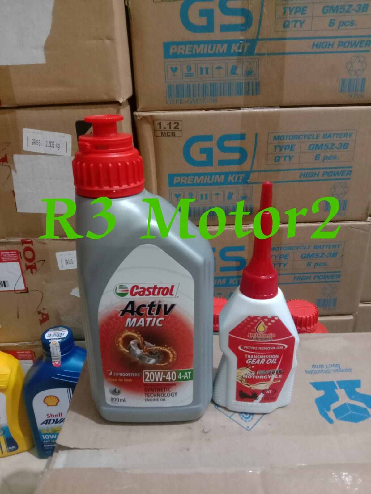 PAKET OLI CASTROL MATIC ACTIV 0.8L 20W/40 PLUS GARDAN PETROASIA 120ML ...