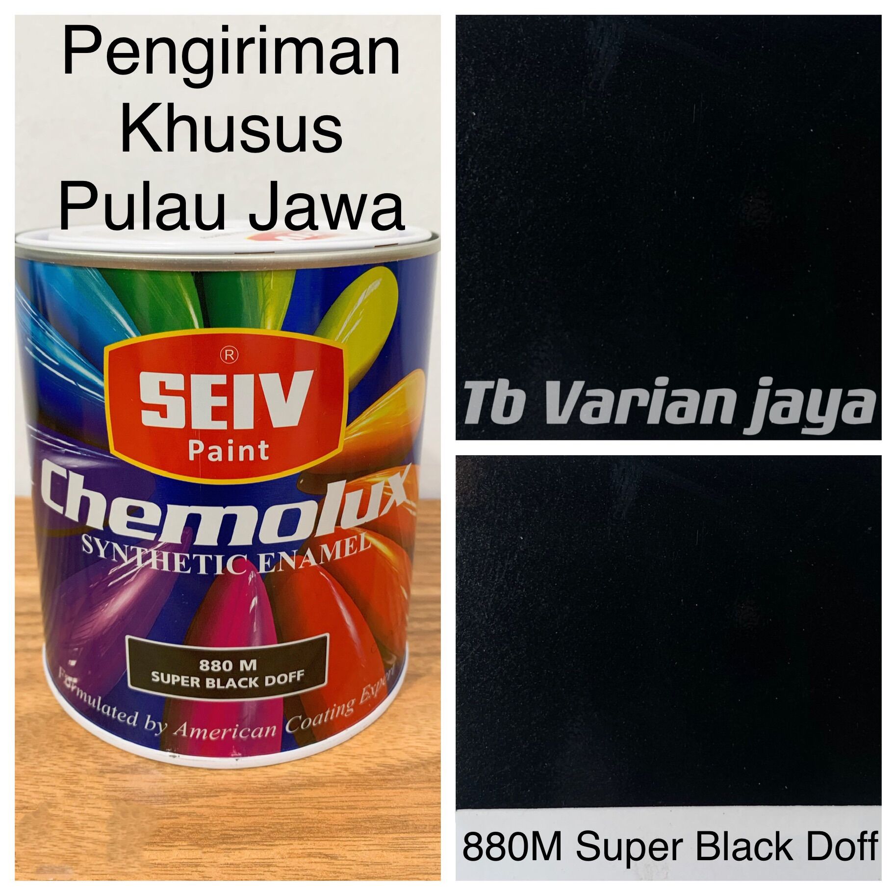 Cat Besi Seiv Paint Chemolux Hitam Doff Super Black Dof 1Kg | Lazada ...