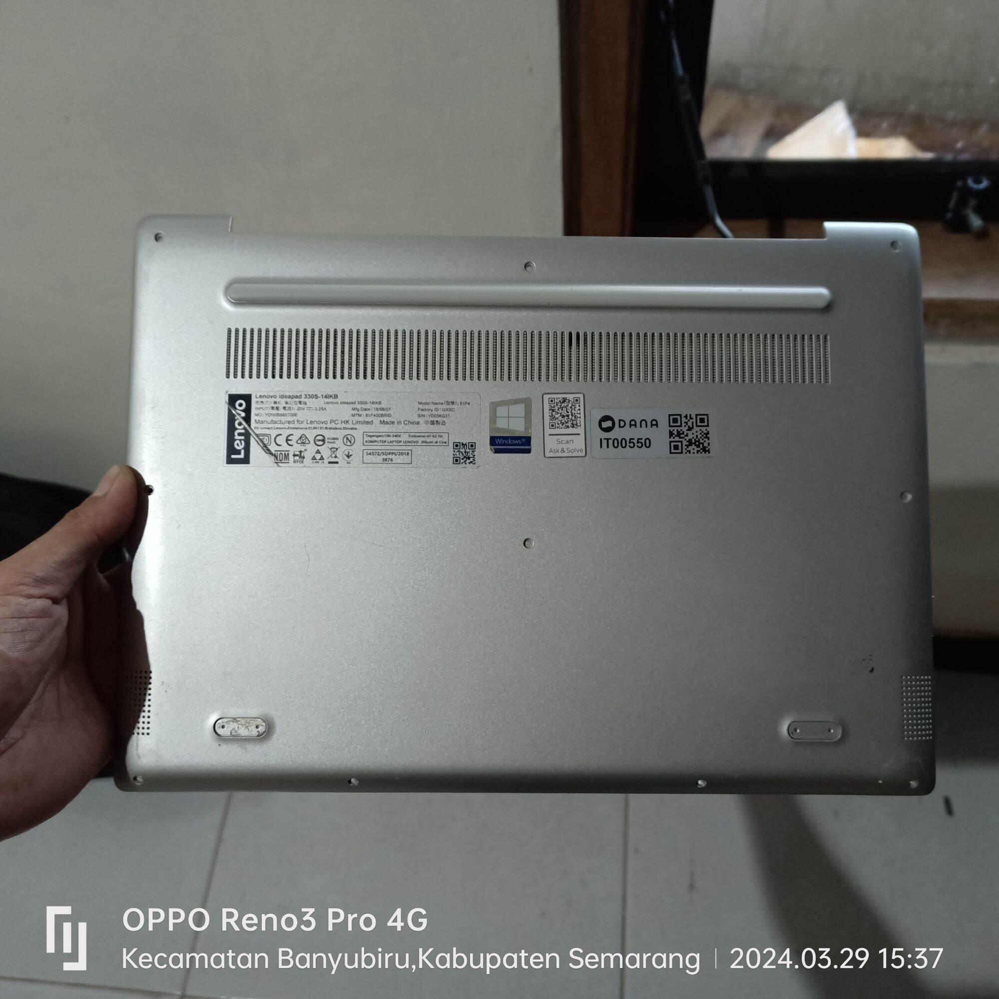 BOTTOM CASE Laptop Lenovo Ideapad 330S-14 330S-14IKB 100℅ ORI | Lazada ...