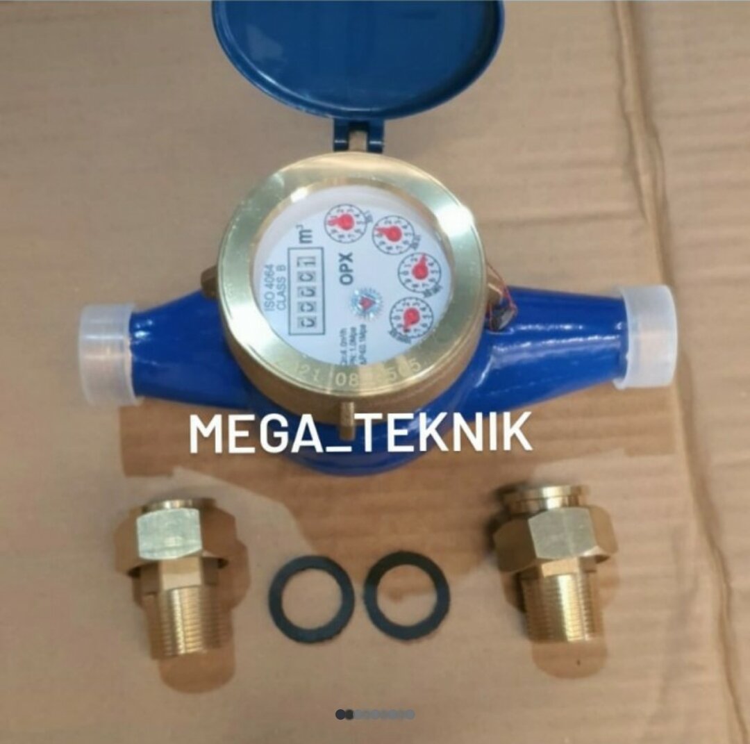 WATER METER OPX 1,5 INCHI KUNINGAN//METERAN AIR PDAM OPX UKURAN 1-1/2 ...