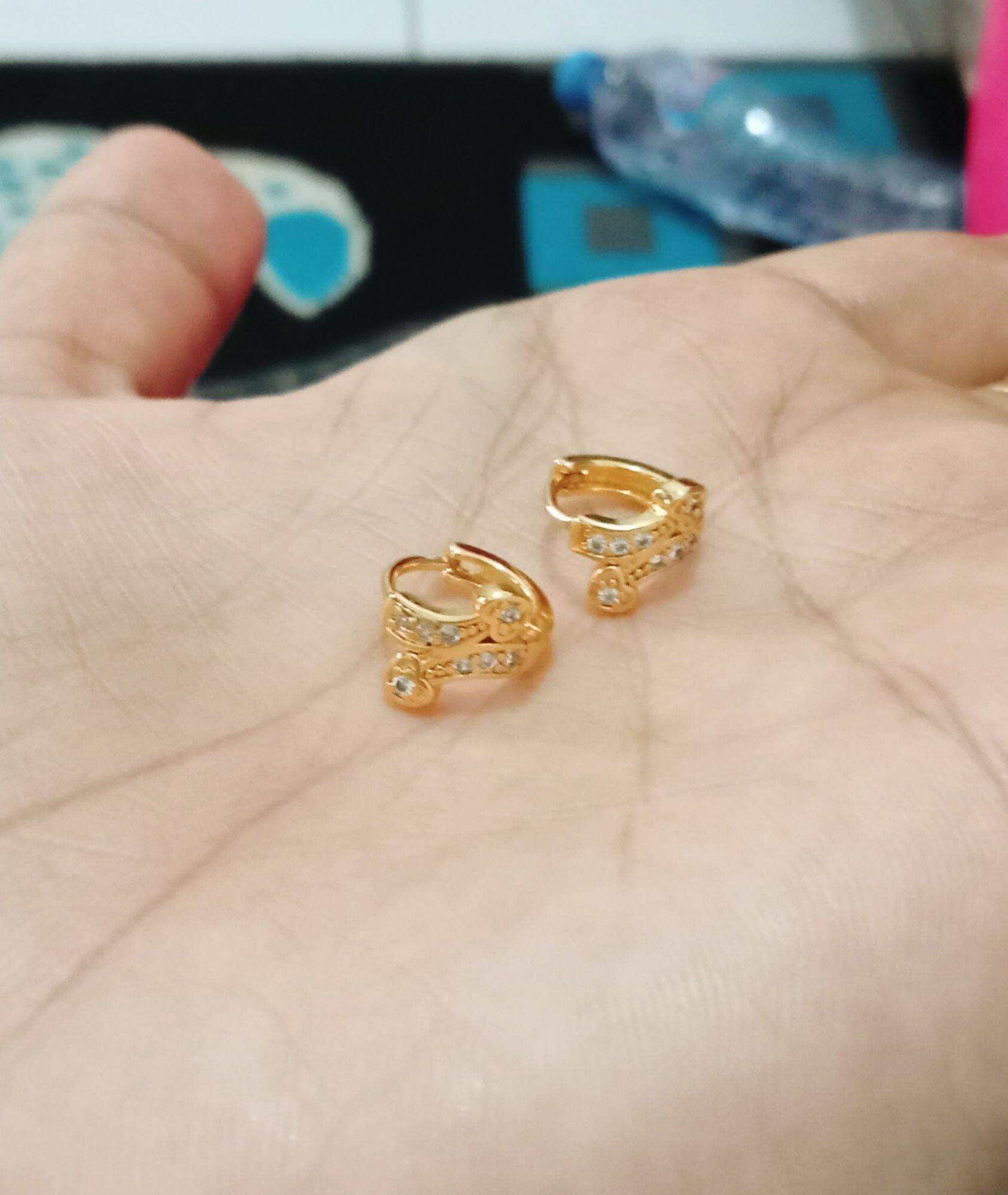 Anting baby titanium model cantik mewah mirip emas asli anting baby ...
