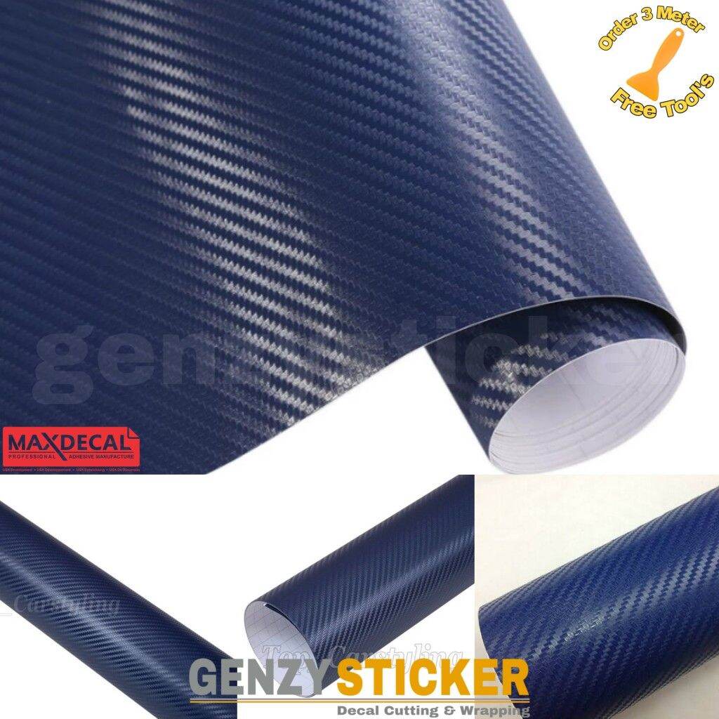 stiker skotlet carbon 3d biru navy (dark blue) | Lazada Indonesia