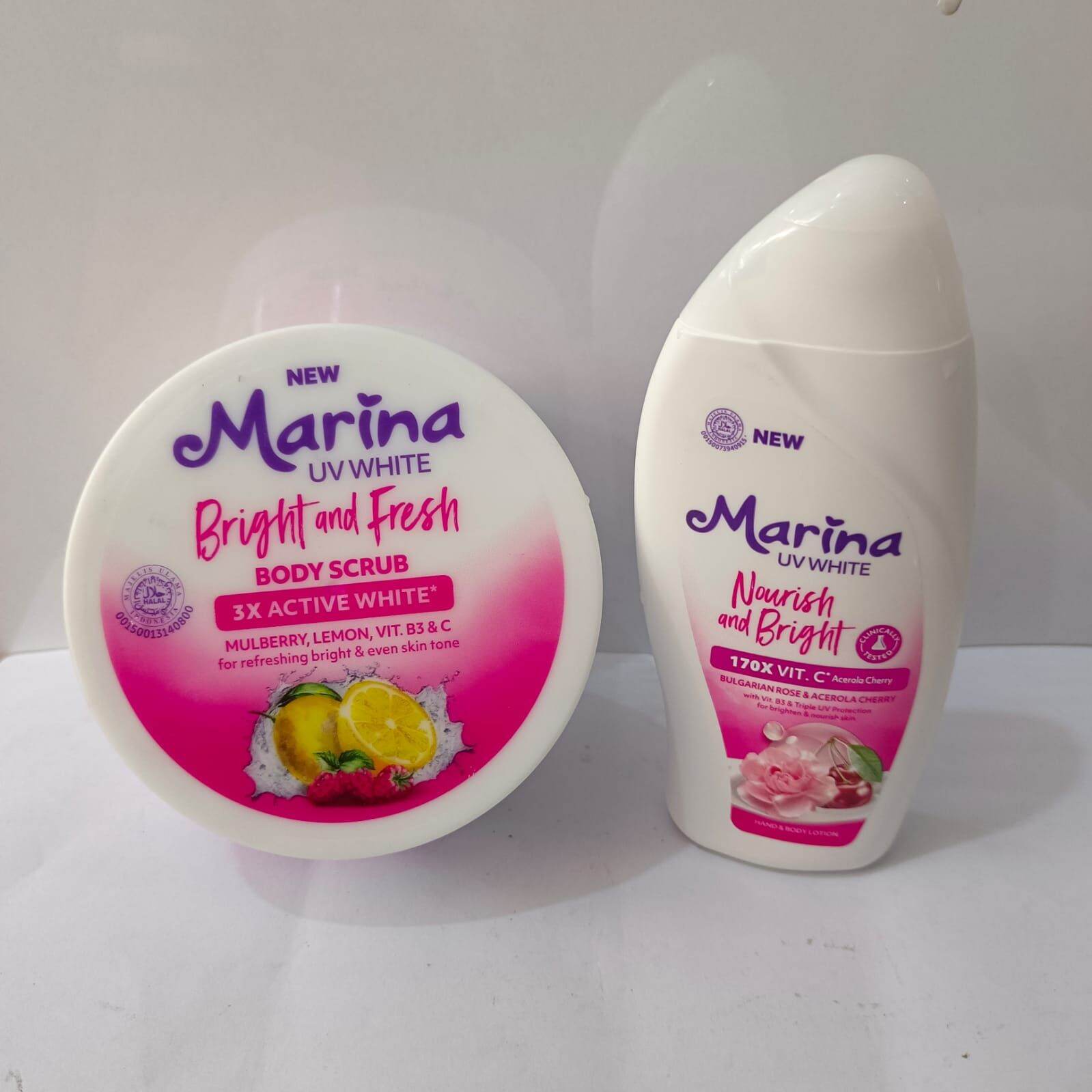 [ MARINA ] Paket Lulur + Lotion Tersedia 2 Ukuran | Lazada Indonesia