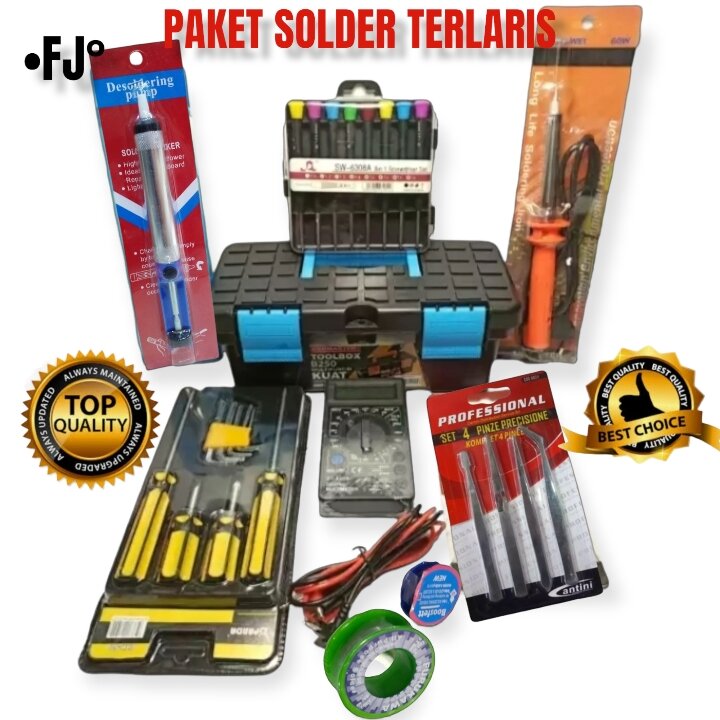 PROMO!! PAKET JUMBO SOLDER 60 WATT 9 PCS BERKUALITAS MELUNCUR LENGKAP ...