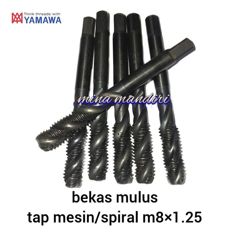Yamawa M8×1.25 Spiral tap m8×1.25 hss Spiral tapping M8×1.25 YAMAWA.bekas mulus | Lazada Indonesia