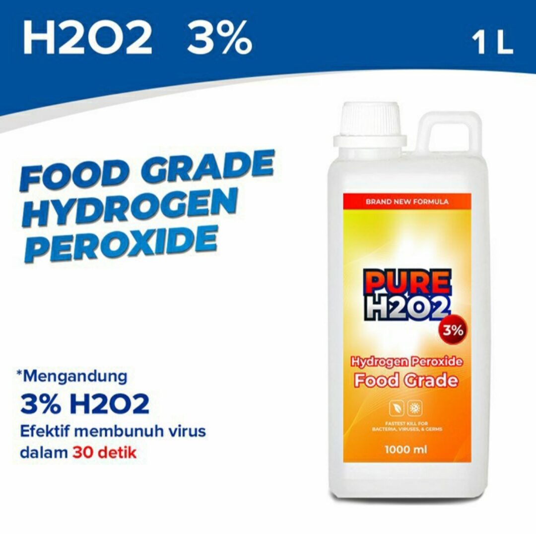 PURE H2O2 3% FOOD GRADE 1 LITER 1 L HYDROGEN PEROXIDE HYDROGEN ...