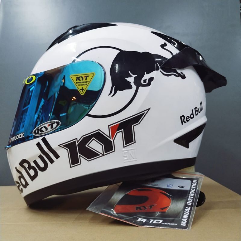 HELM KYT R10 PUTIH PAKET RED BULL | Lazada Indonesia
