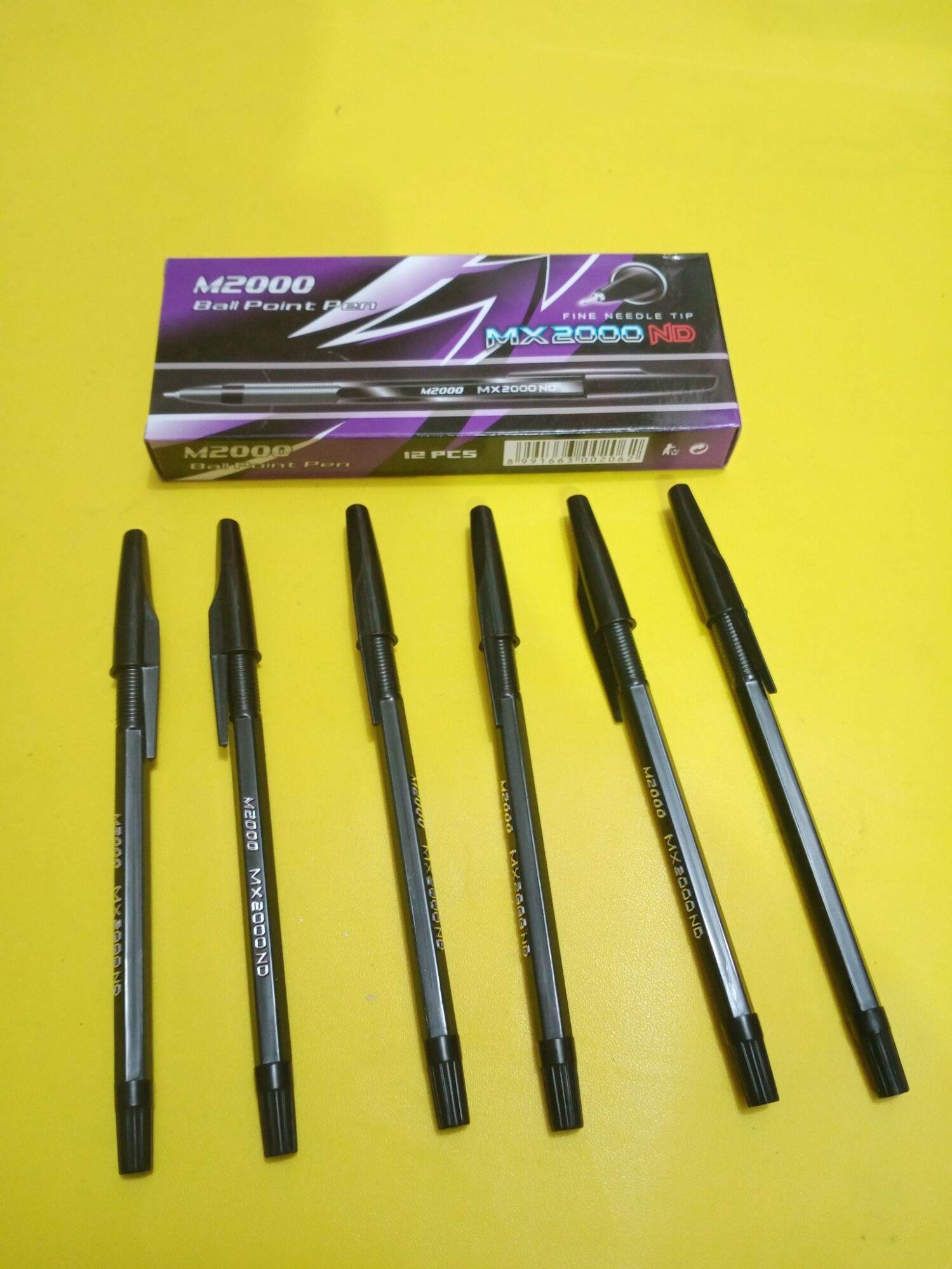 1Box Pulpen M2000 hitam atau sunreno / pulpen hitam M2000 | Lazada ...