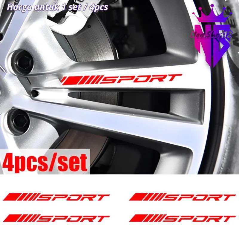 1 set/4pcs Stiker Sport Velg Mobil Universal | Lazada Indonesia