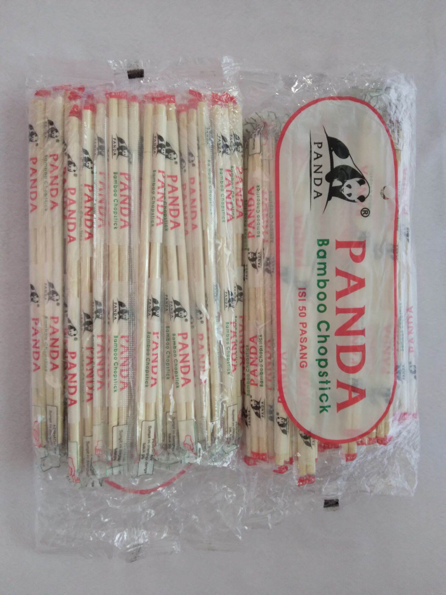 Sumpit Bambu Panda + Tusuk Gigi /Bamboo Chopstick ,1pack isi 50 Pasang ...