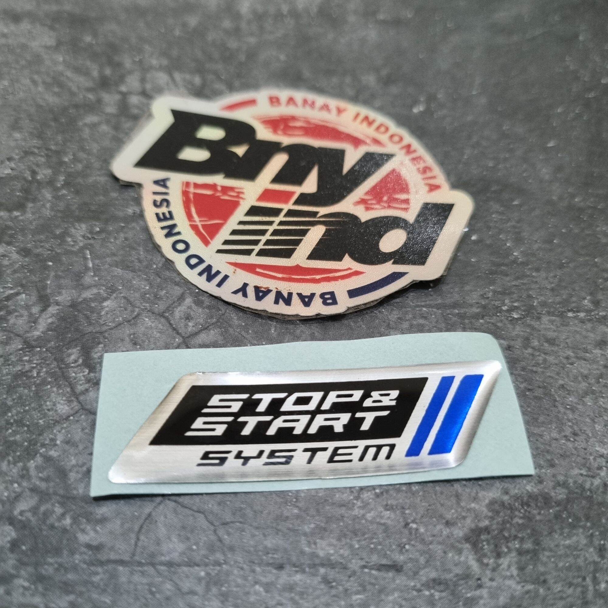 STICKER STIKER EMBLEM STOP & START SYSTEM | Lazada Indonesia
