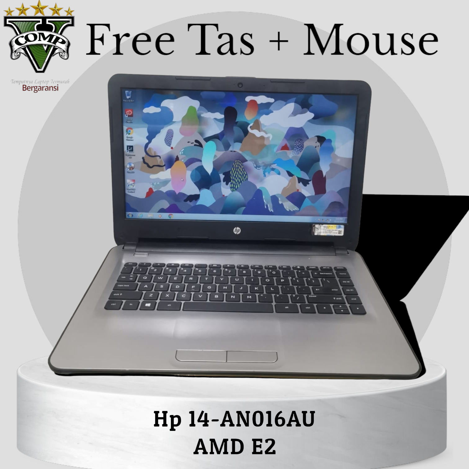 Laptop Hp 14-AN016AU, Amd E2-7110, VGA AMD Radeon R2, Ram 4Gb, HDD 500Gb, Layar 14inc | Lazada ...