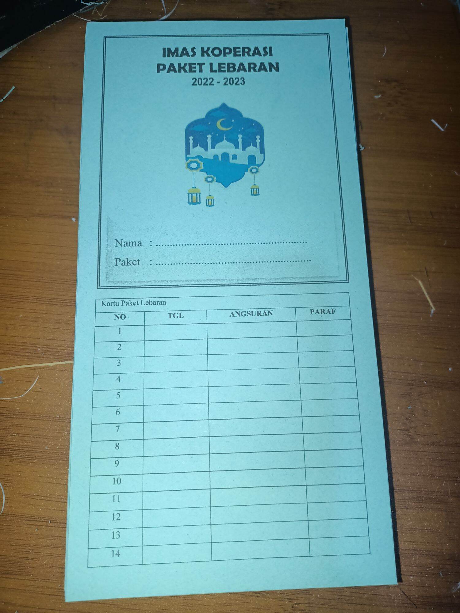 KARTU PAKET LEBARAN Mingguan ISI 50 Pcs | Lazada Indonesia