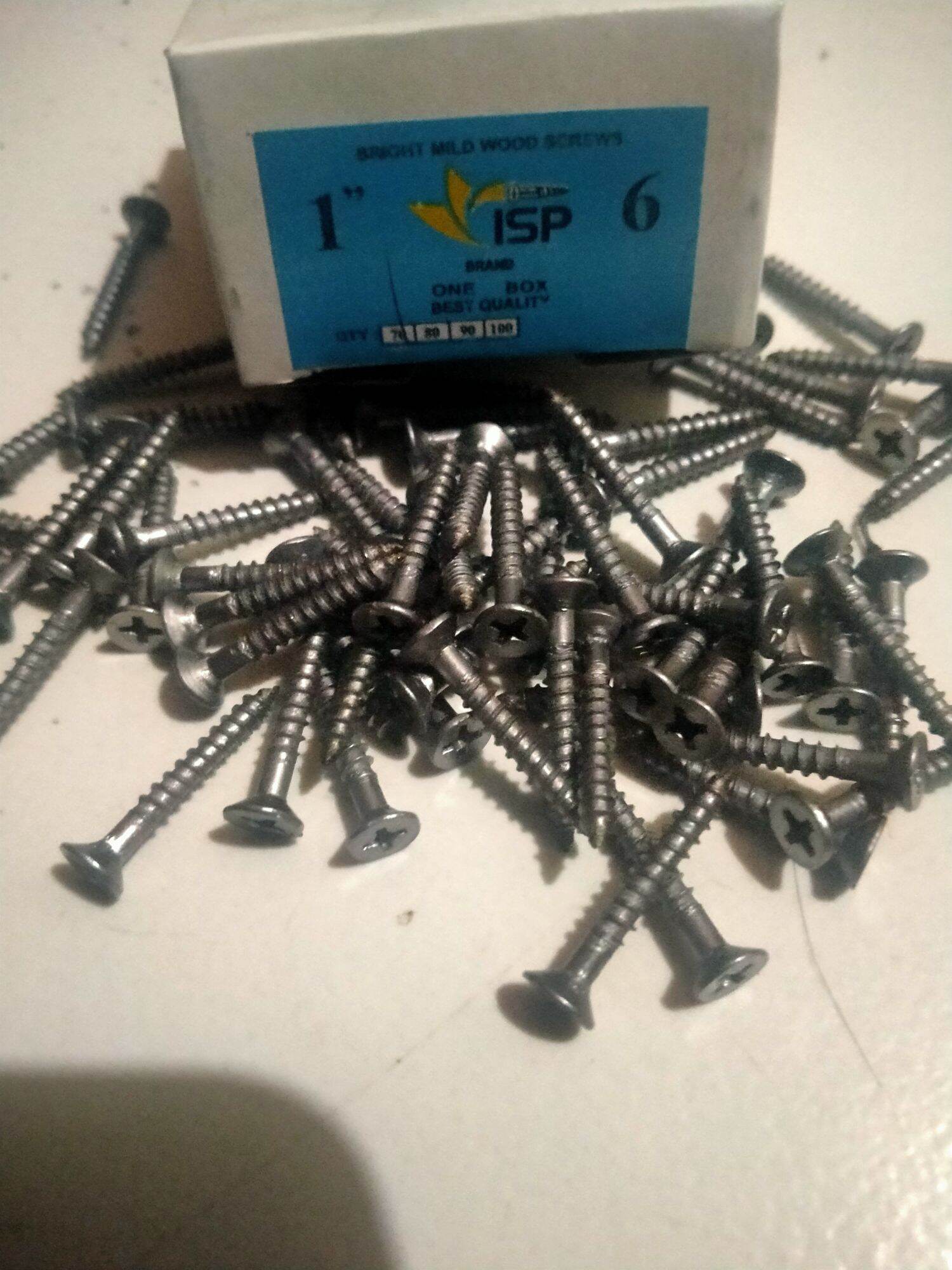 sekrup ukuran 1inch/2cm kepala gepeng dan plus isi 65pcs/1kotak ...