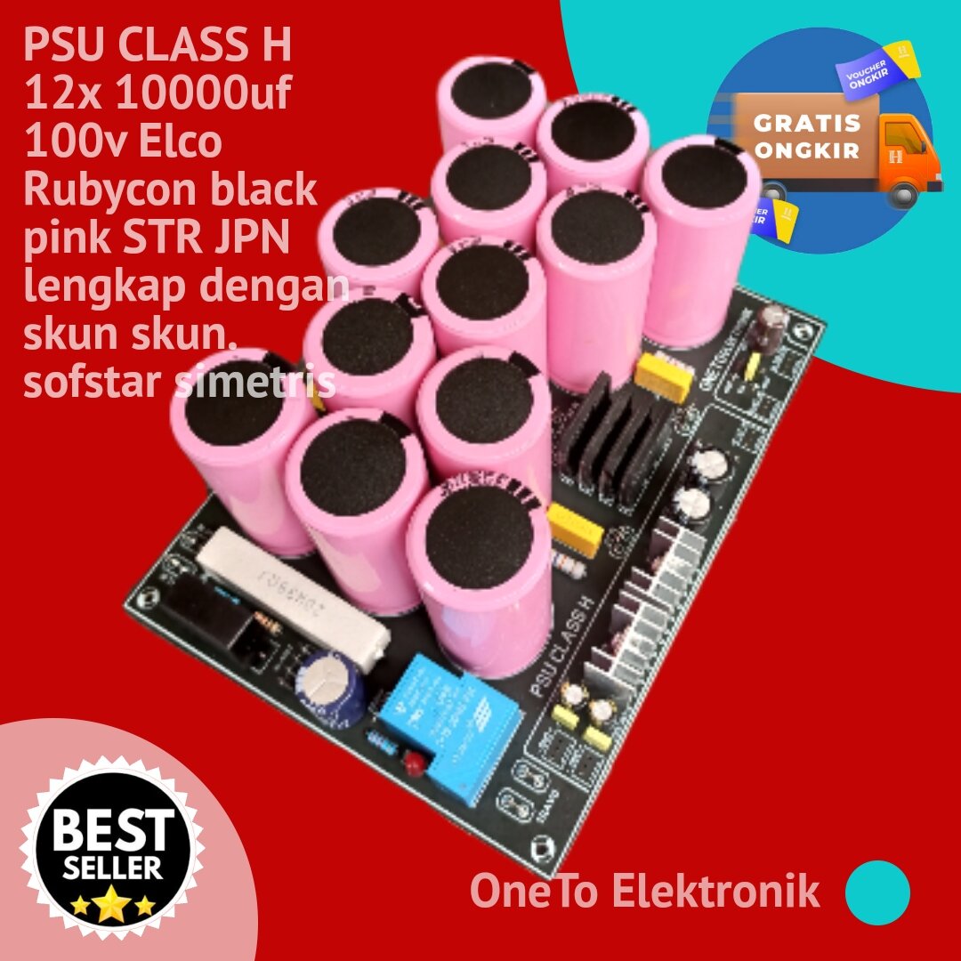 Psu class H 12x10rb uf 100v rubycon black pink STR JPN lengkap | Lazada ...