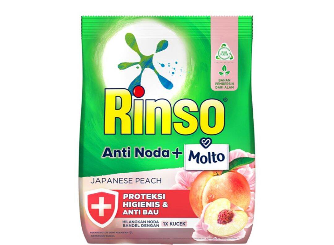 Rinso Detergent Powder Anti Noda + Molto Korean Strawberry / Rose Fresh ...