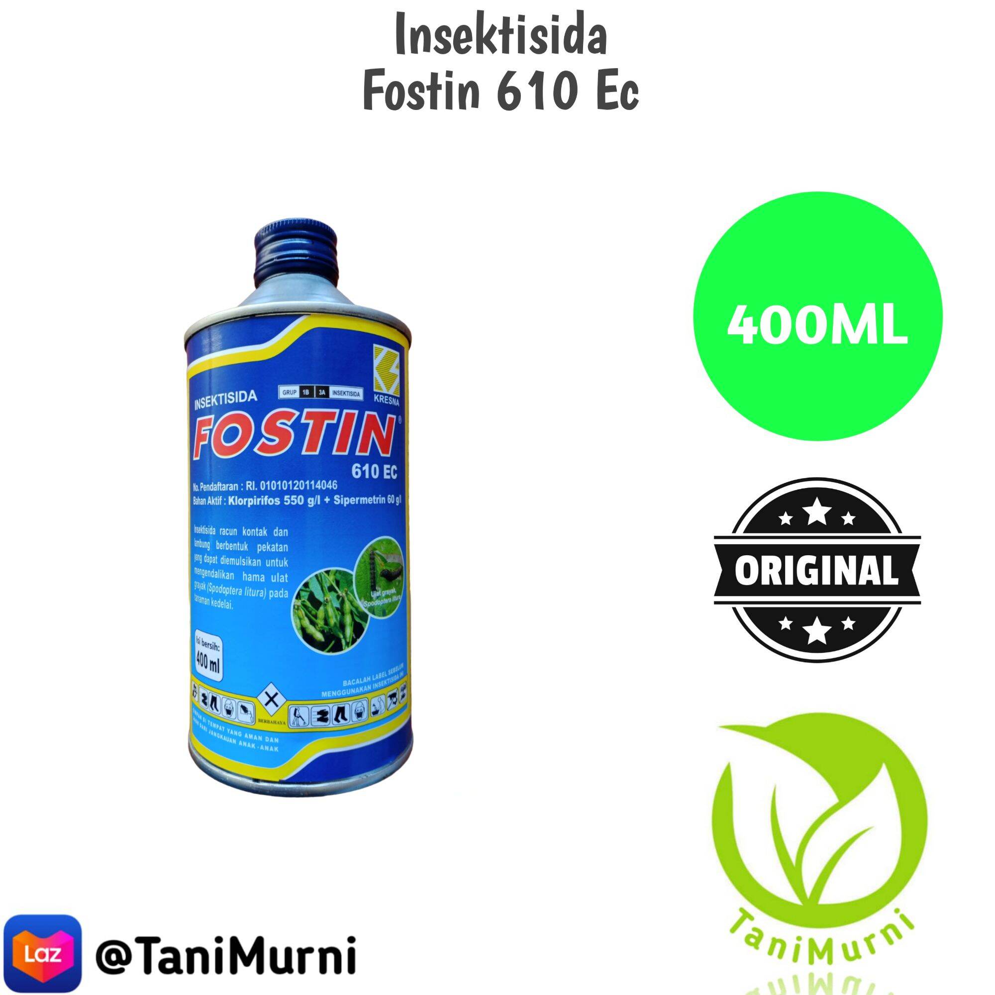 Fostin 610 EC Insektisida 400 ML Original Pembasmi Hama Ulat | Lazada ...
