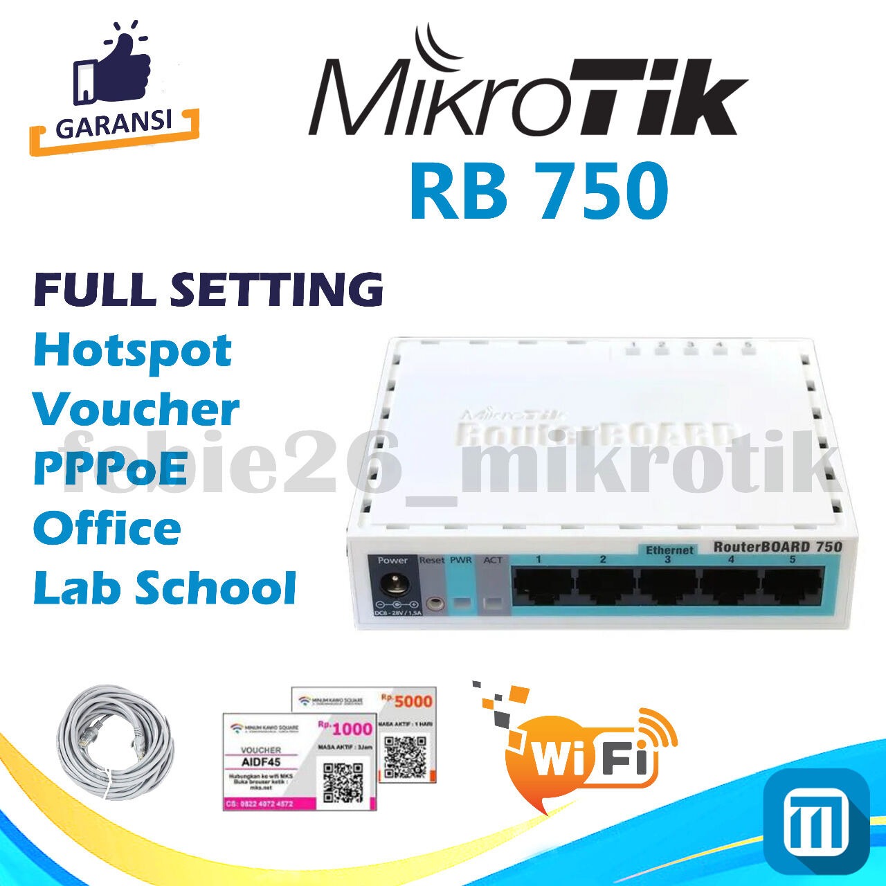 MikroTik RB750 ( second ) Full Setting Hotspot Voucher RT RW Net ...