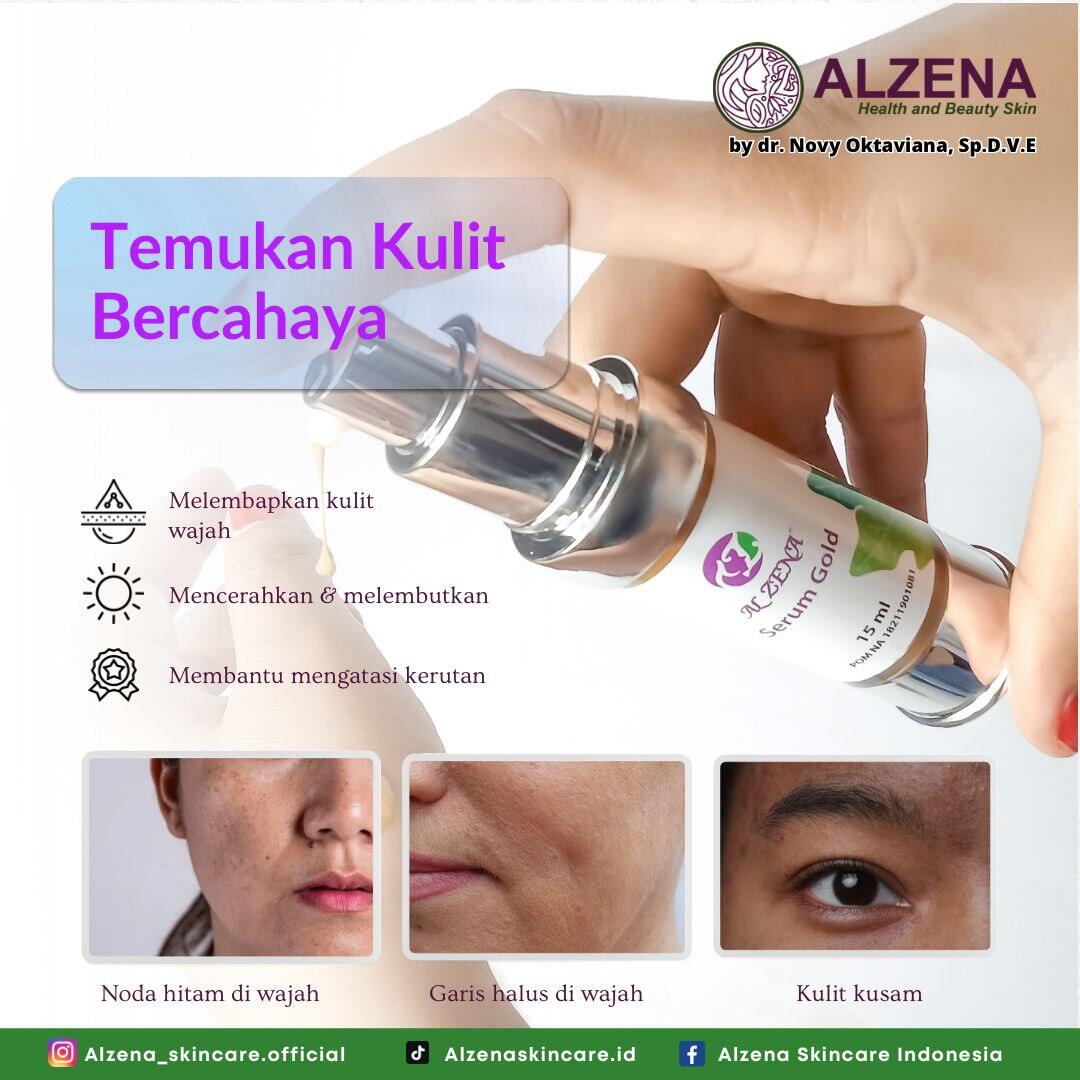 Alzena Skincare Serum Gold Glowing ORIGINAL BPOM | Lazada Indonesia