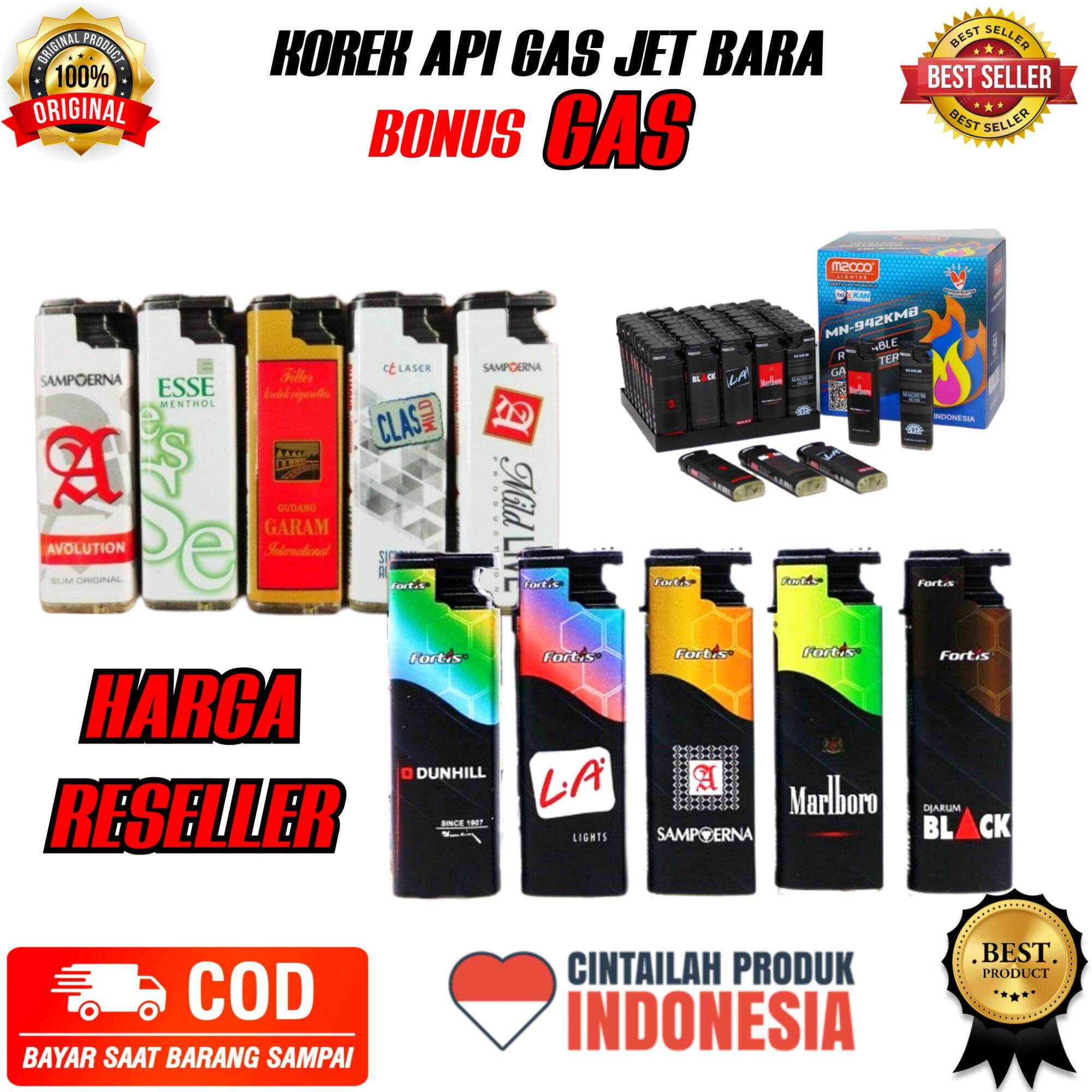 25Pcs Korek Api Gas Jet Bara SNI / Tahan Angin | Lazada Indonesia