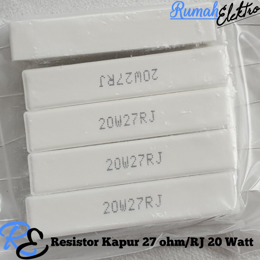 RESISTOR KAPUR 20 WATT 20W 27 OHM 27 RJ Per Biji | Lazada Indonesia