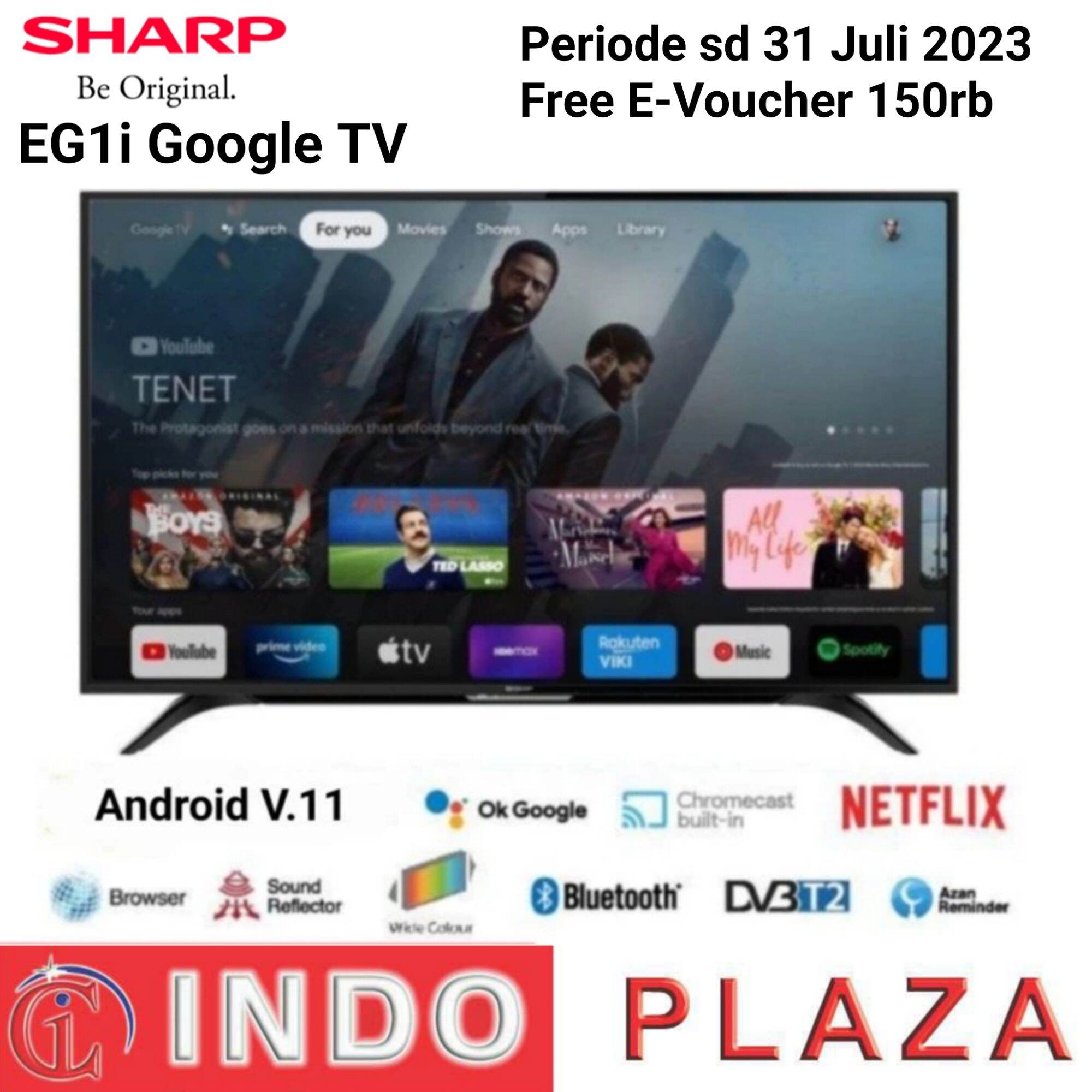 TV SHARP 32 Inch 2T-C32EG1i SMART ANDROID GOOGLE TV | Lazada Indonesia
