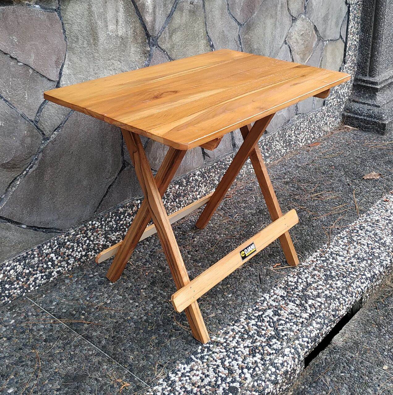 Meja Teras/ Meja Cafe/ Meja Piknik/ Meja Portable/ Meja Lipat Kayu Jati ...
