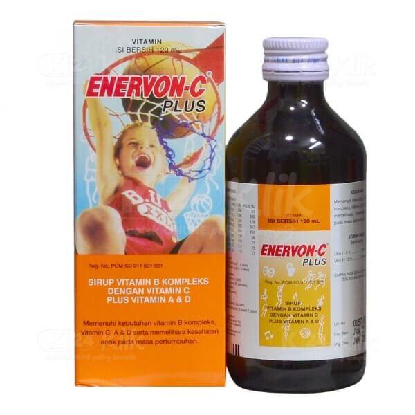 ENERVON C PLUS SYRUP 120ML MULTIVITAMIN ANAK SIRUP ENERVON-C PLUS ...