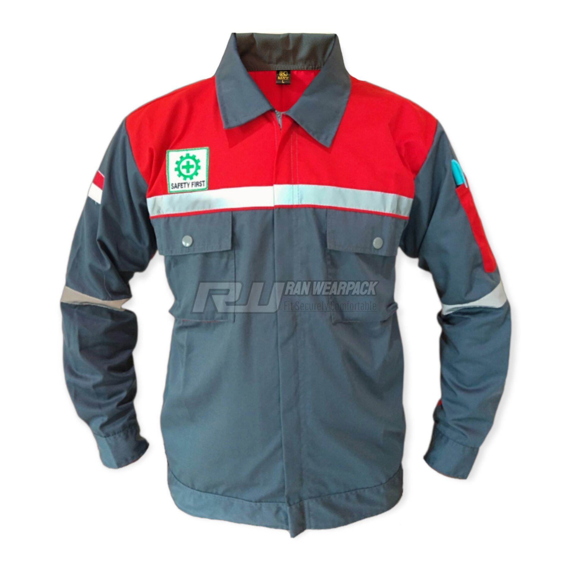 Baju Proyek Lengan Panjang/ Baju Safty Pria Kerja Proyek Keren ...