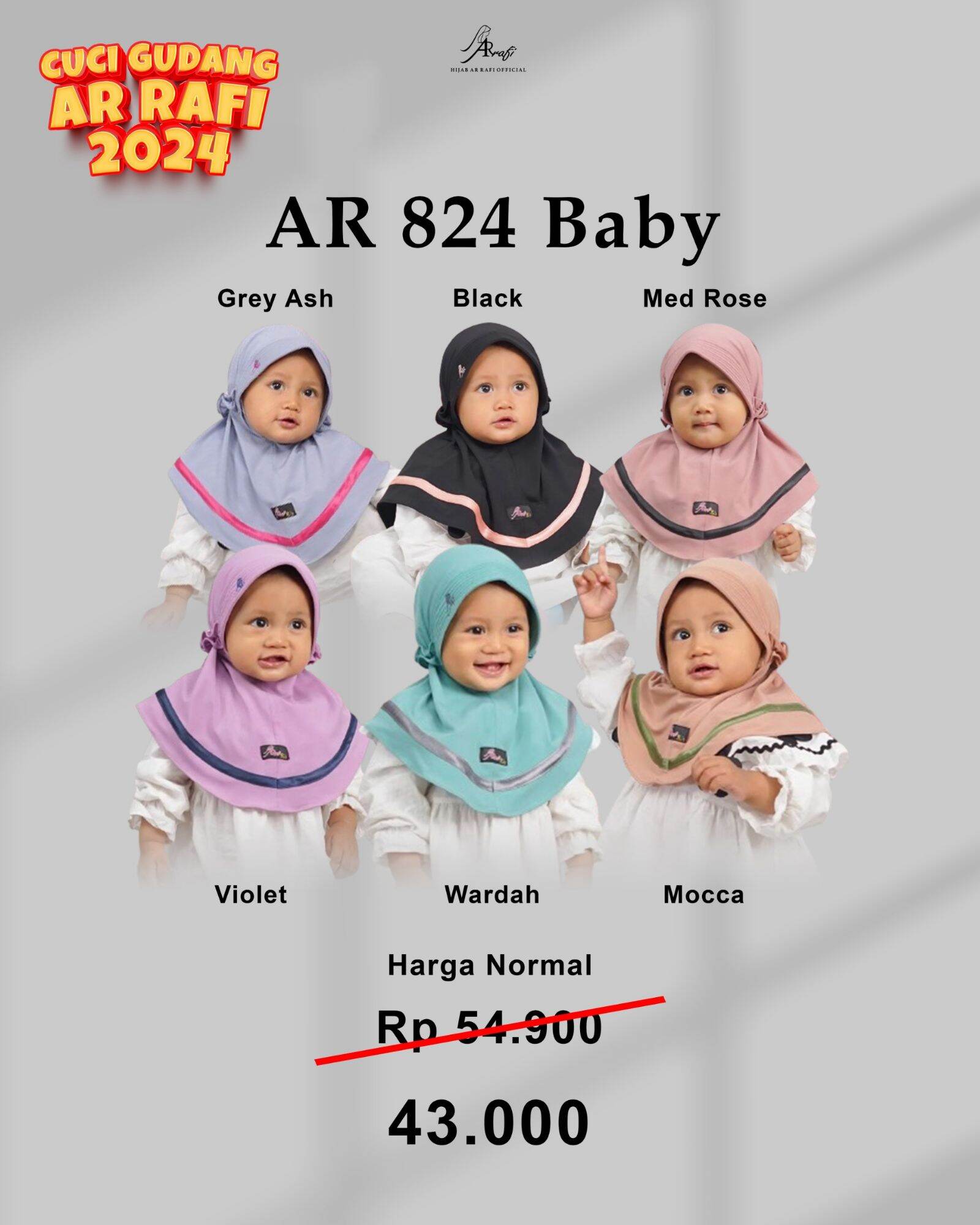 Hijab Ar Rafi Ar 824 baby promo | Lazada Indonesia