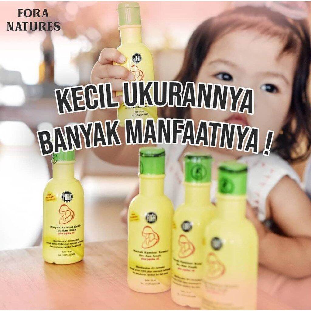 FORA MINYAK KEMIRI PLUS JOJOBA OIL 65ML MINYAK RAMBUT IBU DAN ANAK ...
