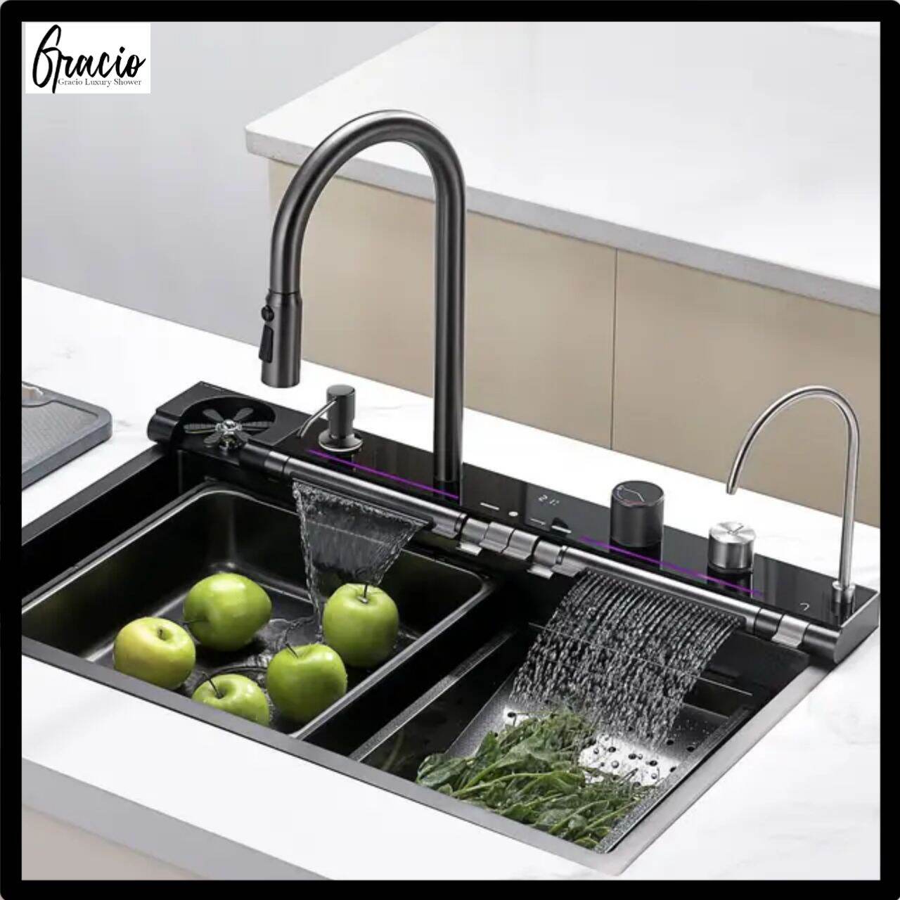 Luxury kitchen sink 2024 Desain Gaya Baru Stainless Steel Piano ...